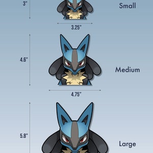 Lucario Peeker - Vinyl Stickers / Car Decals / Multiple Sizes Available ...