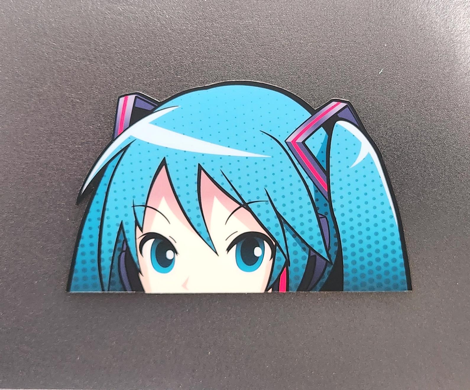 Miku Vinyl Peeker - Car Decal / Vinyl Sticker - Laminated - Etsy