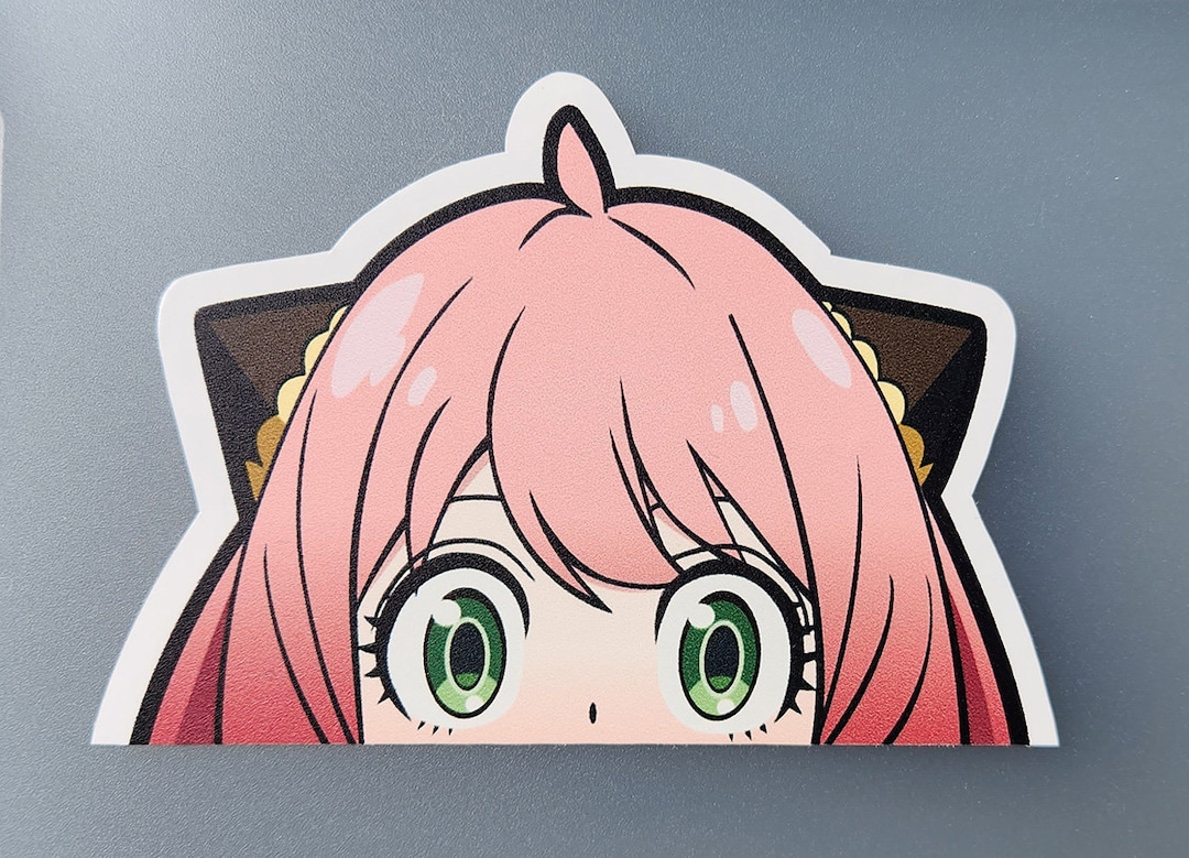 Cute Anime Girl Peeker / Vinyl Decal / Sticker - Multiple Sizes ...