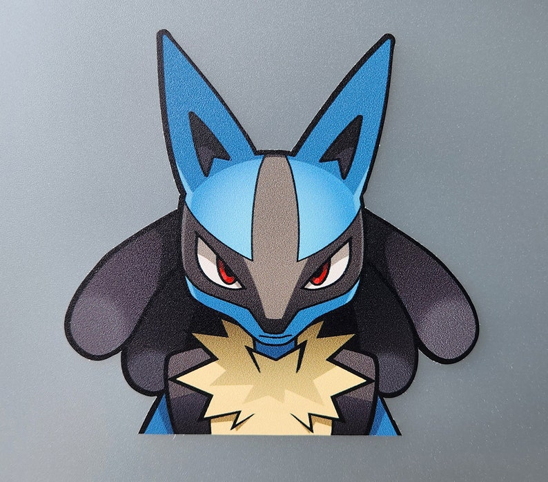 Lucario Peeker - Vinyl Stickers / Car Decals / Multiple Sizes Available ...