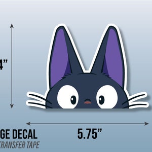 Jiji Cat Peeker - Vinyl Stickers / Car Decals / Multiple Sizes ...