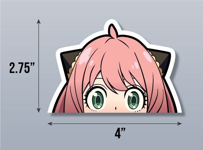 Cute Anime Girl Peeker / Vinyl Decal / Sticker - Multiple Sizes ...