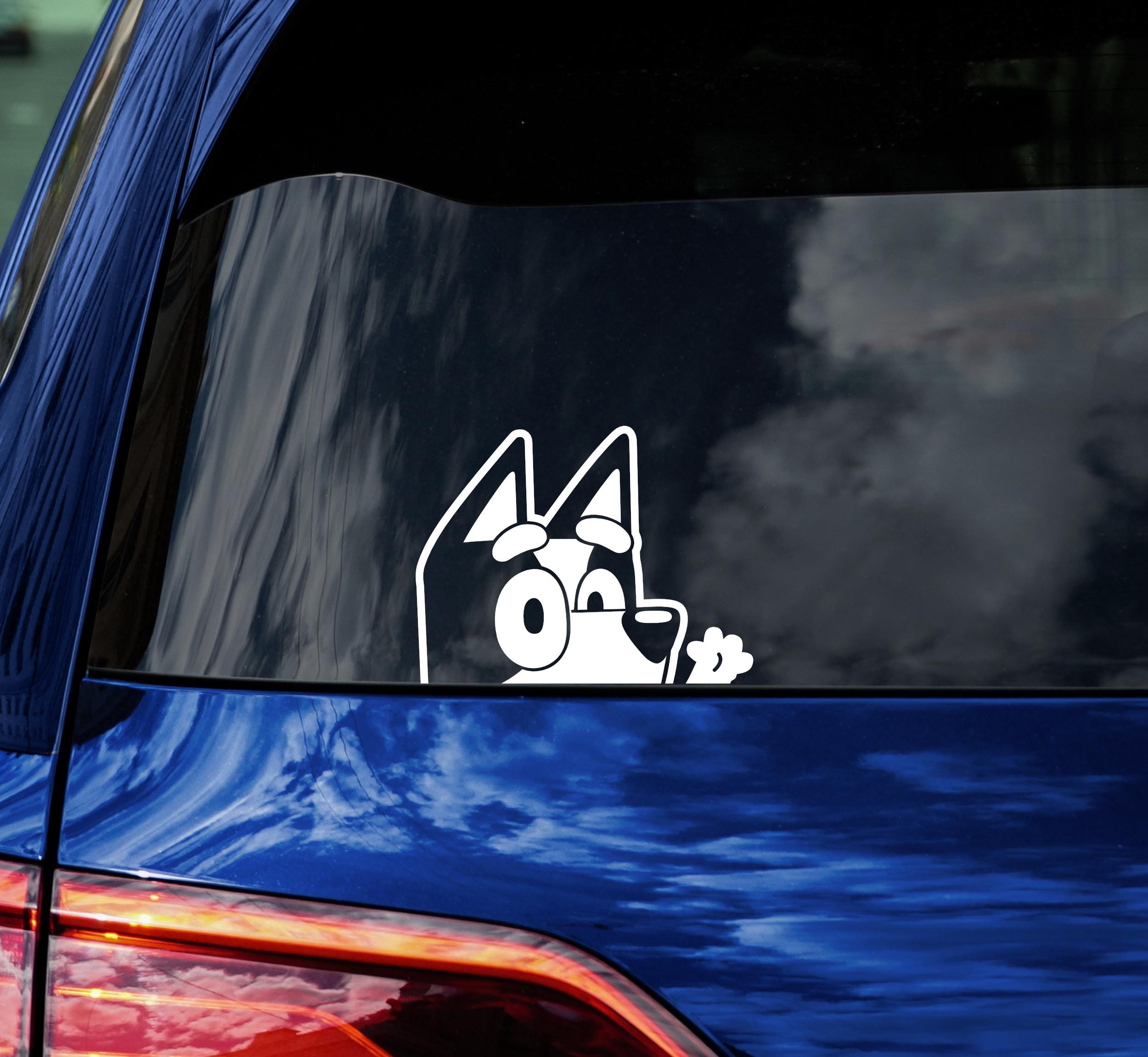 Bluey Peeker - Glossy White Cut Vinyl Car Decal - Multiple Sizes! - Etsy