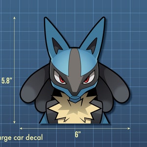 Lucario Peeker - Vinyl Stickers / Car Decals / Multiple Sizes Available ...