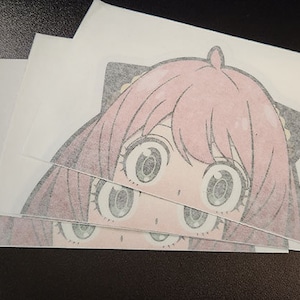 Cute Anime Girl Peeker / Vinyl Decal / Sticker - Multiple Sizes ...