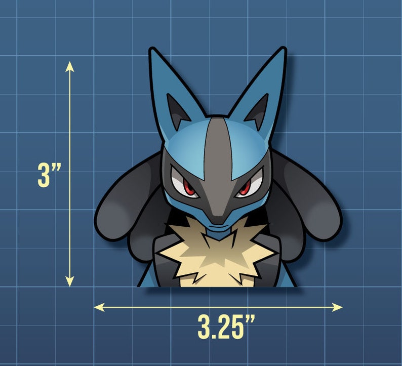 Lucario Peeker Vinyl Stickers / Car Decals / Multiple Sizes - Etsy