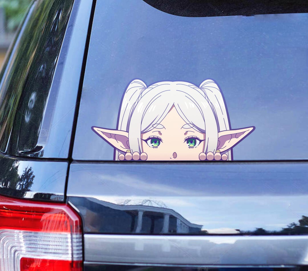 Frieren Elf Mage Peeker - (ver B) - Car Decal / Vinyl Sticker ...
