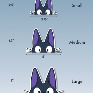 Jiji Cat Peeker - Vinyl Stickers / Car Decals / Multiple Sizes ...