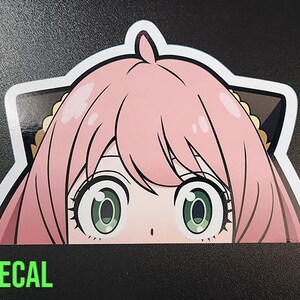 Cute Anime Girl Peeker / Vinyl Decal / Sticker - Multiple Sizes ...
