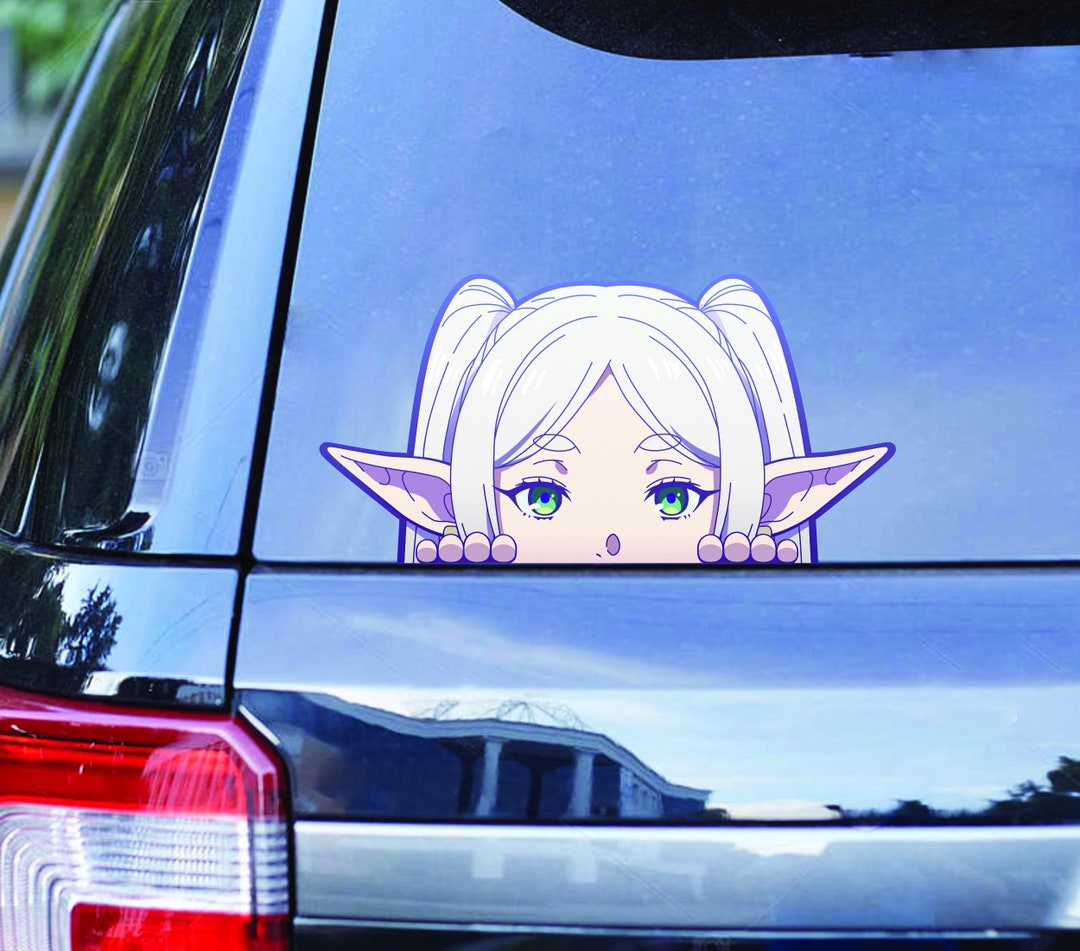 Frieren Elf Mage Peeker - (ver B) - Car Decal / Vinyl Sticker - UV ...
