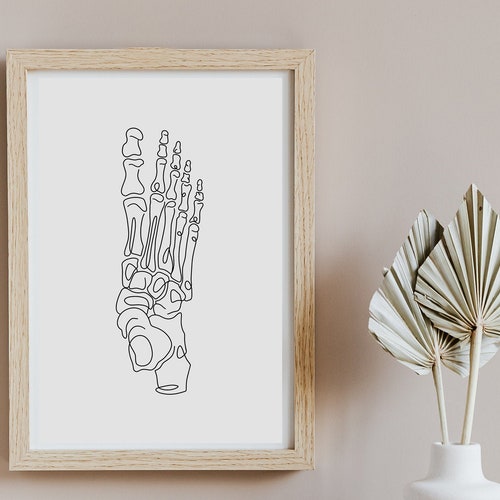 Foot Anatomy Art Abstract Art Printable Minimalist Line - Etsy