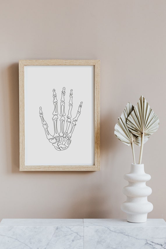 Hand Anatomy Art Abstract Art Printable Minimalist Line | Etsy