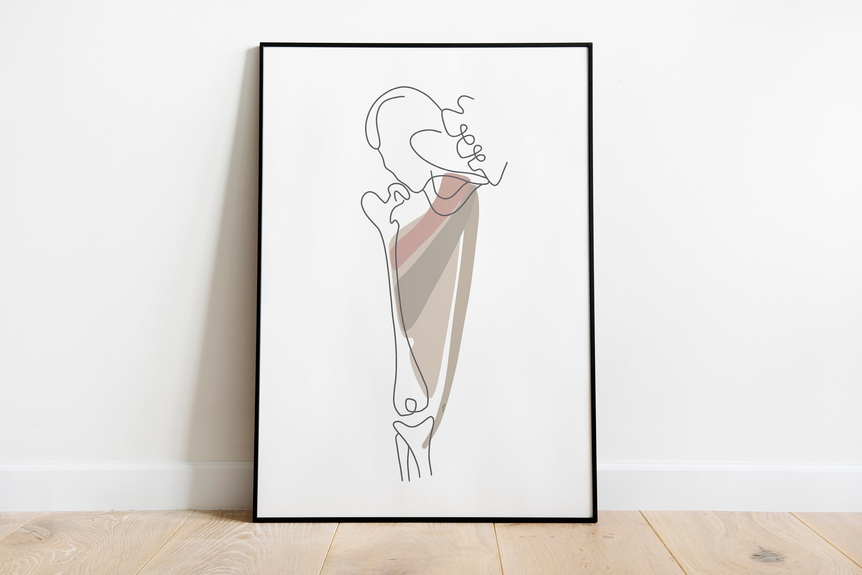 Muscles of the Medial Thigh | Abstract Art Printable, Minimalist Line ...