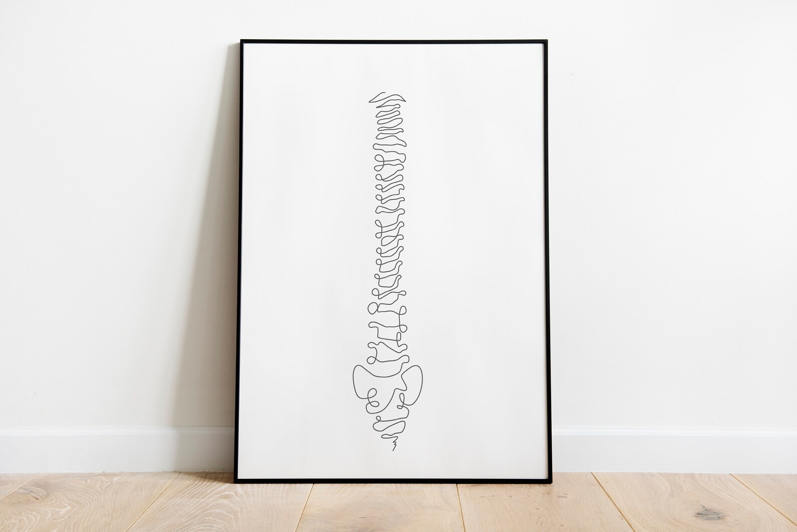 Spine Line Art Set | Abstract Art Printable, Minimalist Line Drawing ...