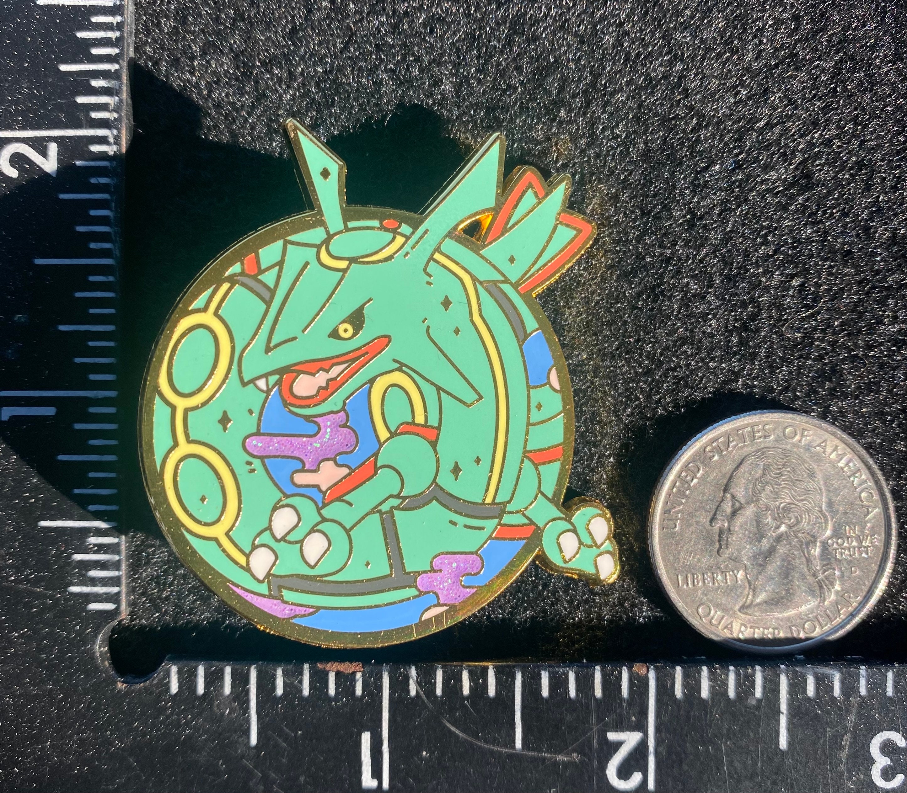 Extra Large Rayquaza Pokemon Enamel Brooch Pin - Etsy