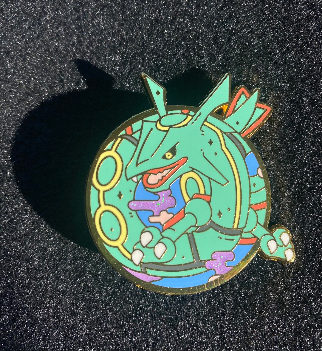 Extra Large Rayquaza Pokemon Enamel Brooch Pin - Etsy