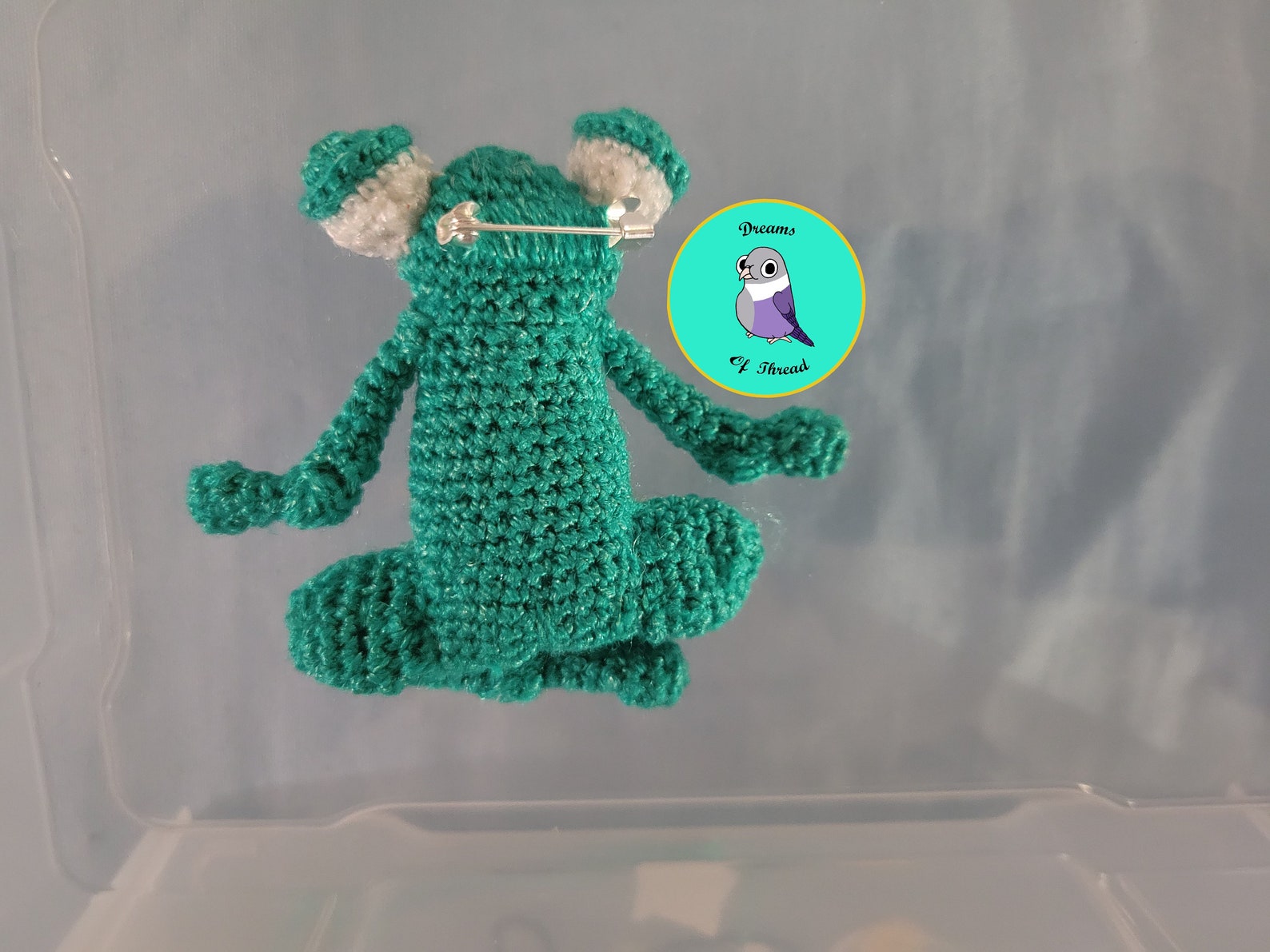 Crochet Frog Yogi Pin: Namaste Frog Brooch - Etsy