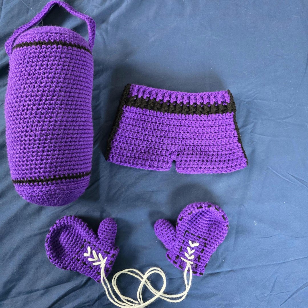 Boxing Baby Outfit, Crochet Boxer Outfit, Baby Photo Outfit, Crochet ...