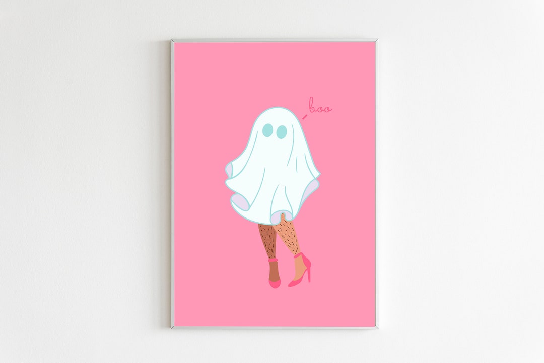 DIGITAL DOWNLOAD Pink Leggy Ghost Print A3-A5 - Etsy
