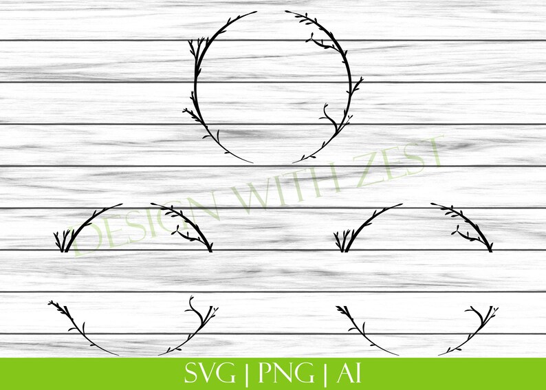 Simple Wreath Svgs Designs Digital Download | Pngs | AI File - Etsy