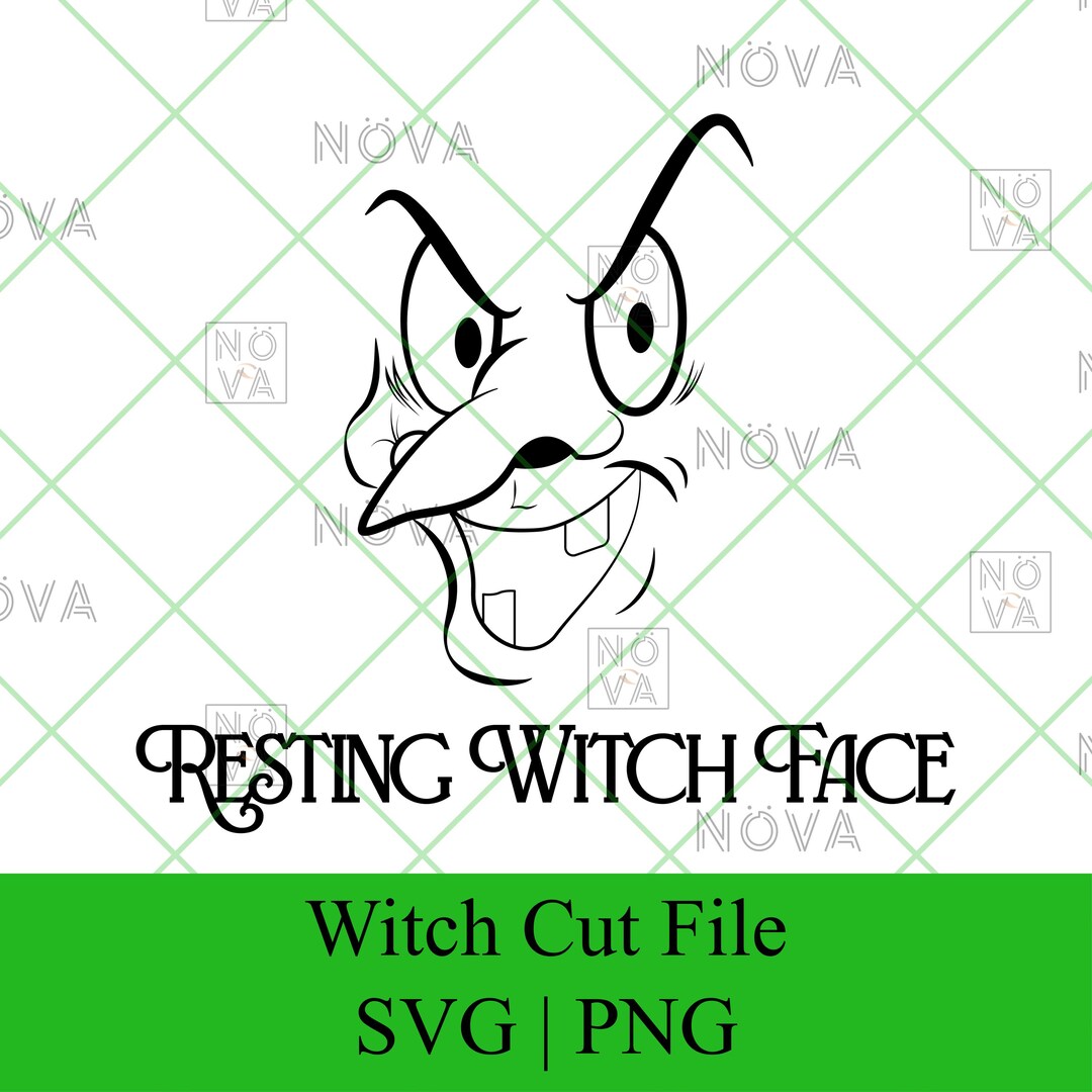 Resting Witch Face SVG Cut File | Digital Download - Witch Face Design ...
