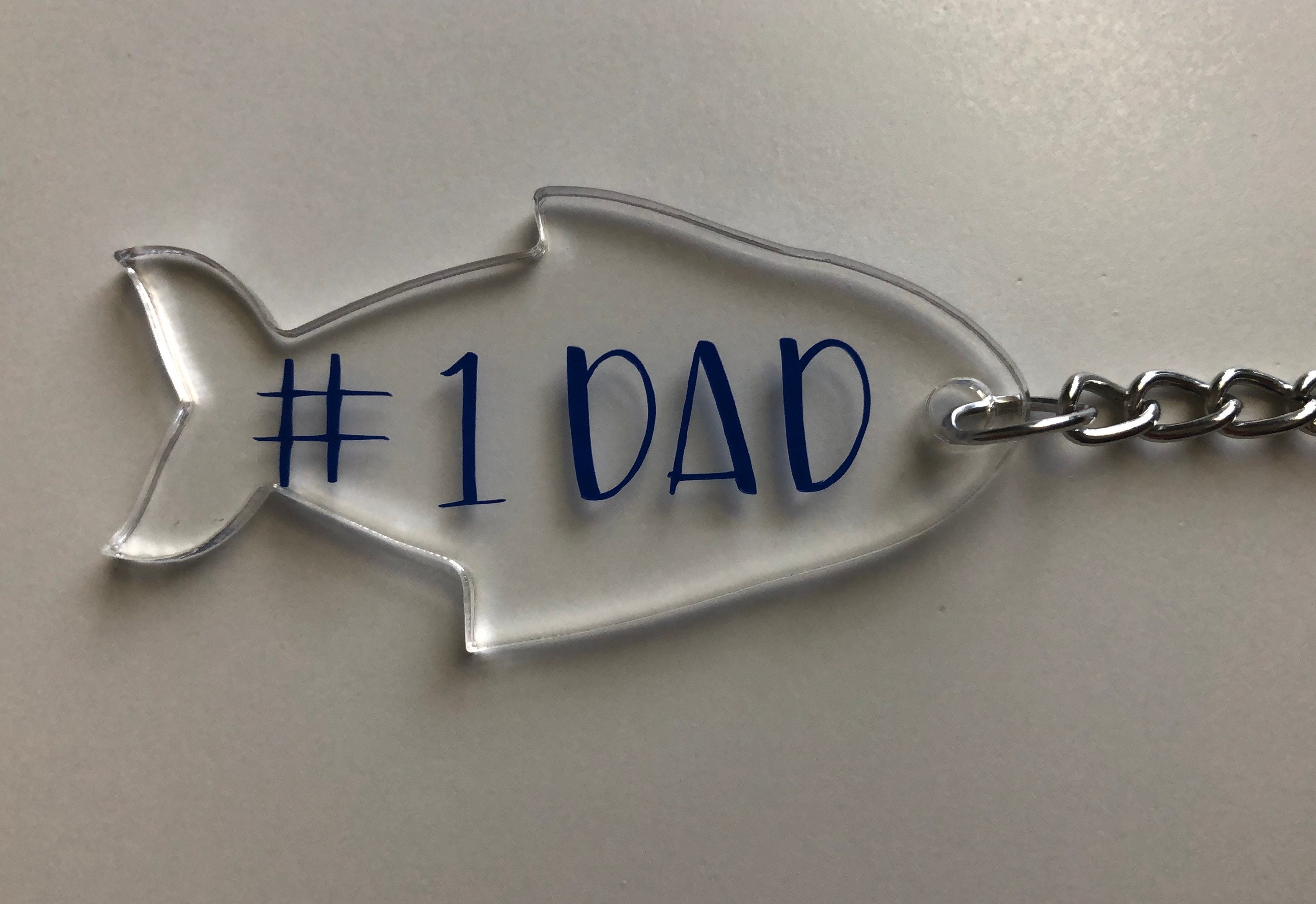 Fish Acrylic Keychain 1 Dad Dad Gifts Fish | Etsy