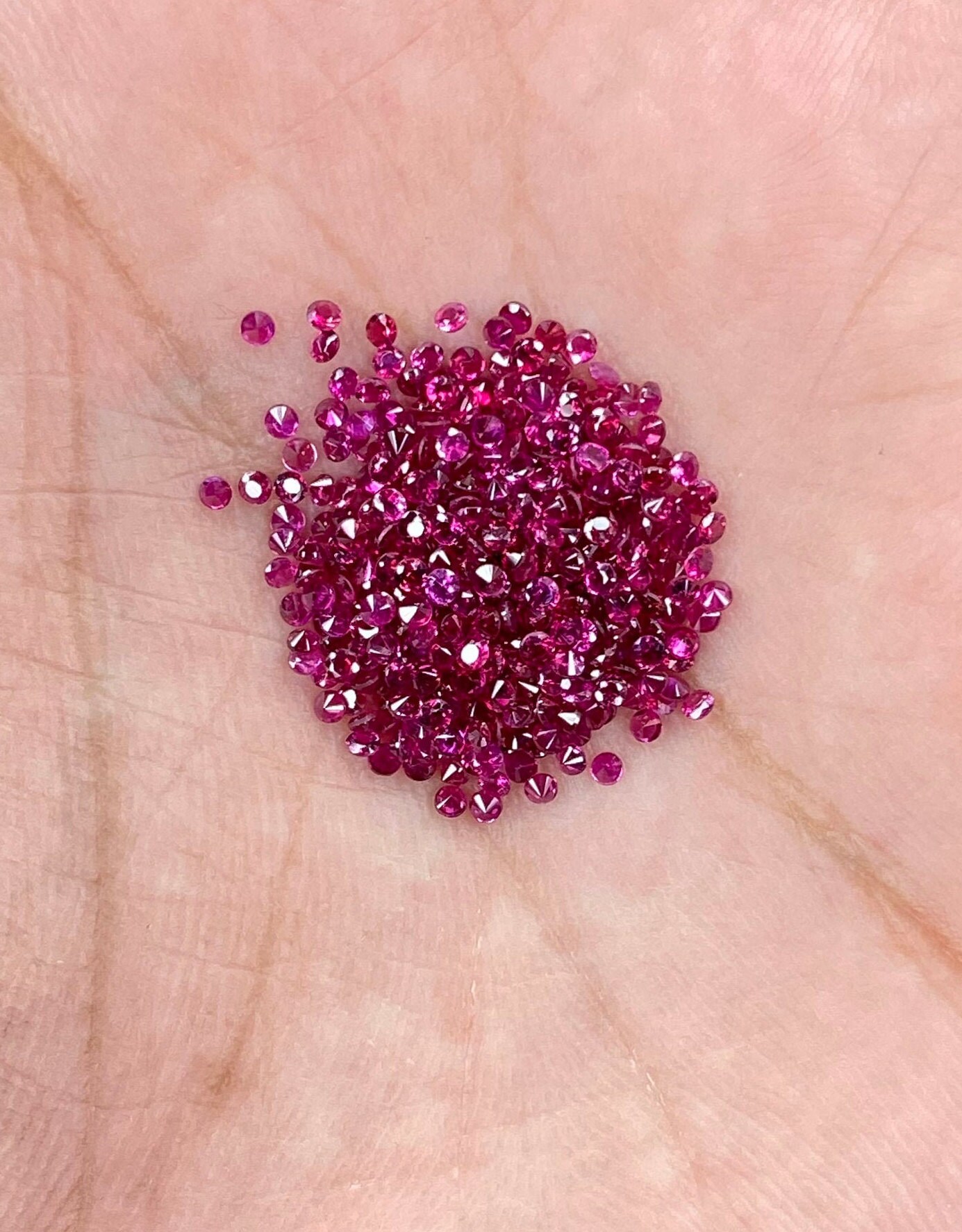 Natural Ruby Diamond Cut Rounds/1.35-1.45mm Ruby Diamond Cut - Etsy UK