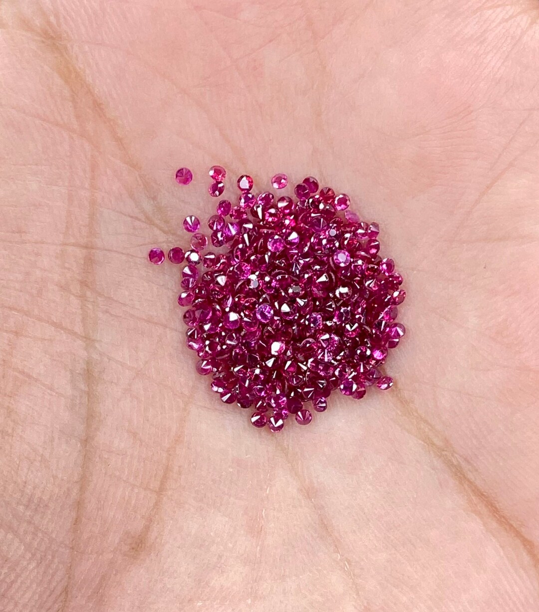 Natural Ruby Diamond Cut Rounds/1.35-1.45mm Ruby Diamond Cut - Etsy UK