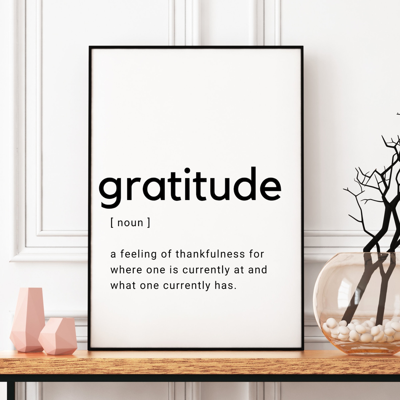 Gratitude Definition Wall Art Gratitude Sign Grateful Quote - Etsy