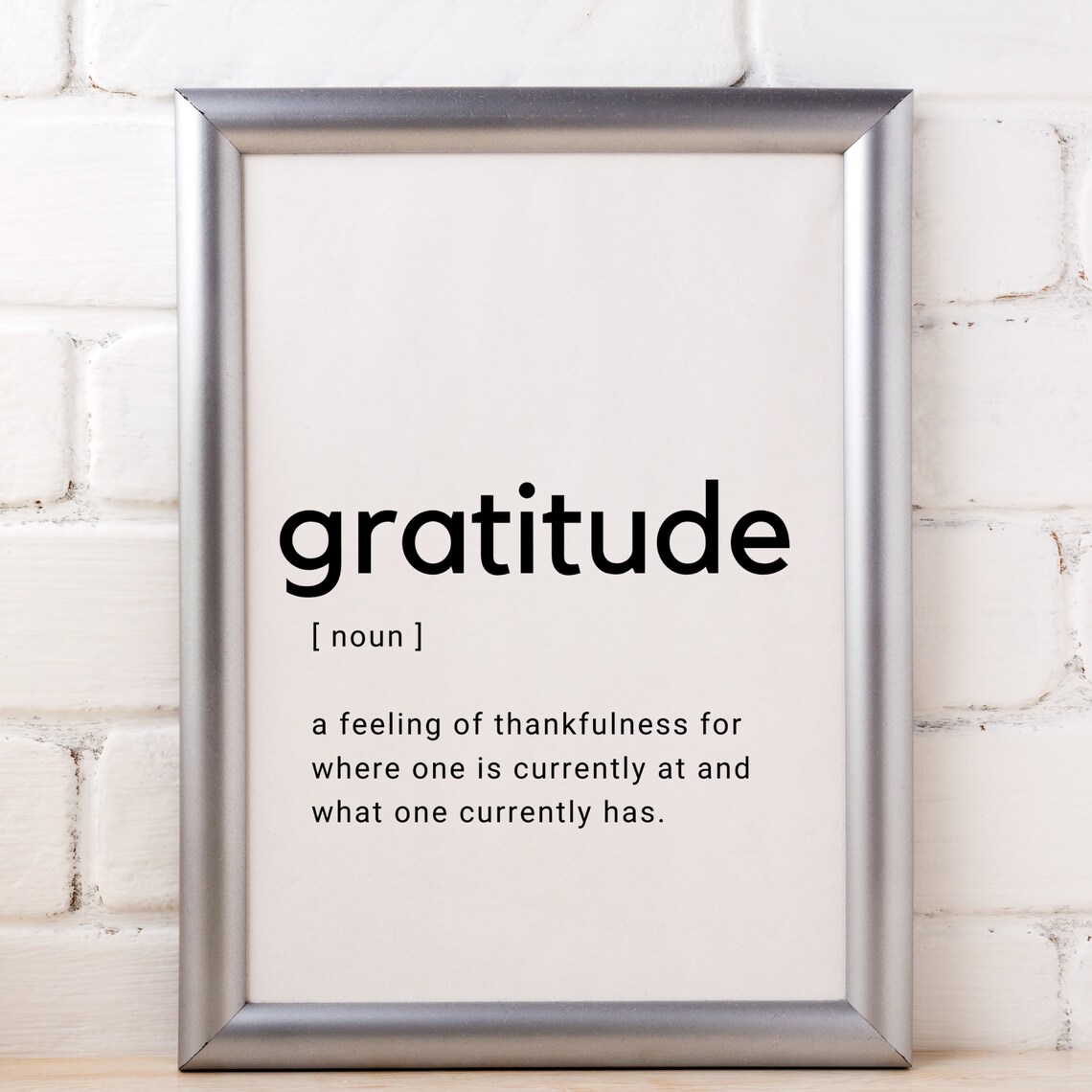 Gratitude Definition Wall Art Gratitude Sign Grateful Quote Etsy