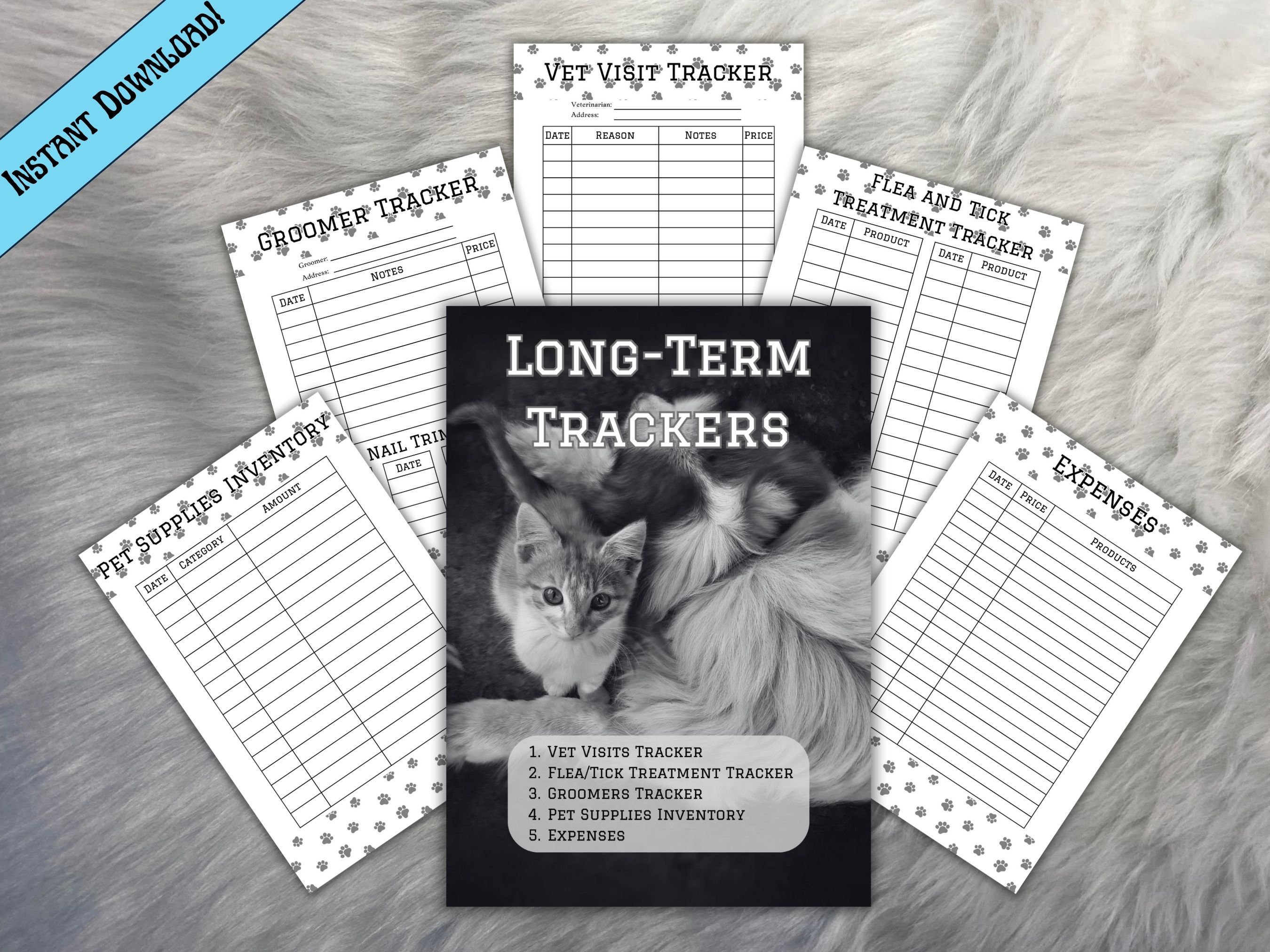 Complete Pet Care Planner Printable Dog and Cat Care Tracker Pet Health ...