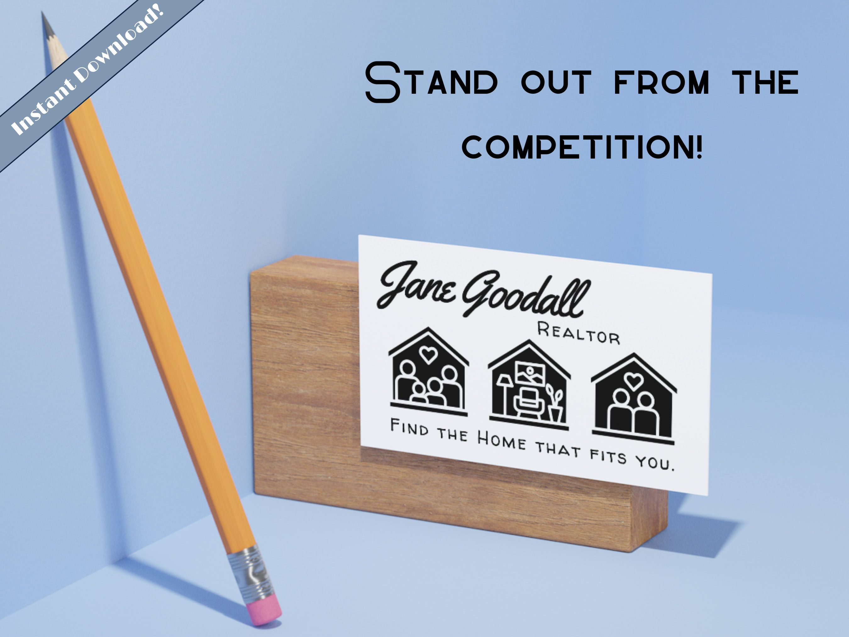 EDITABLE Real Estate Business Card Template Printable and - Etsy