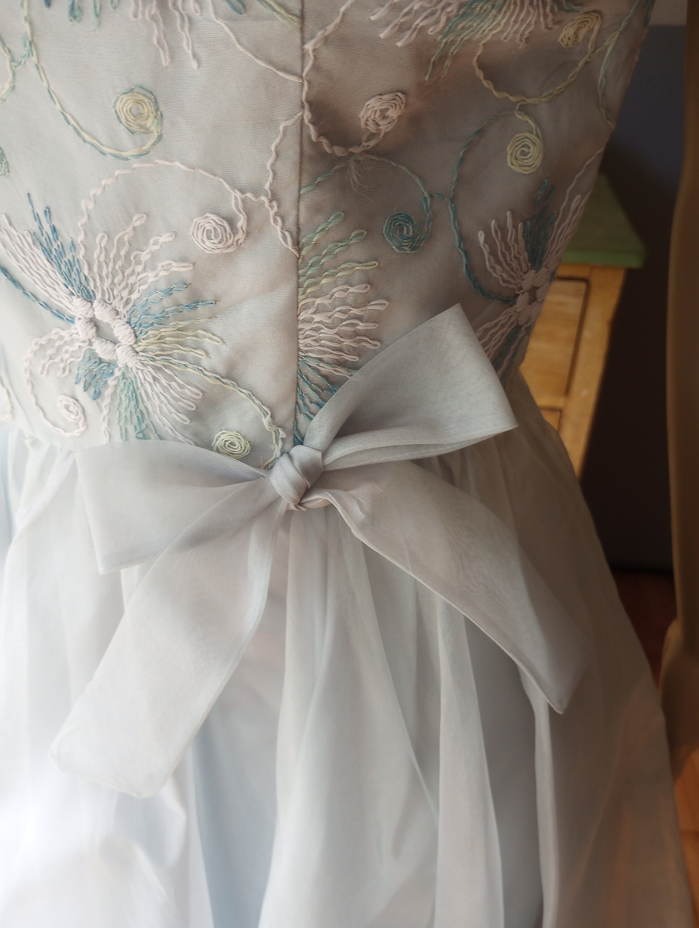 1950s Fit and Flare Light Blue Prom Dress, Jay Herbert, Women's Small ...