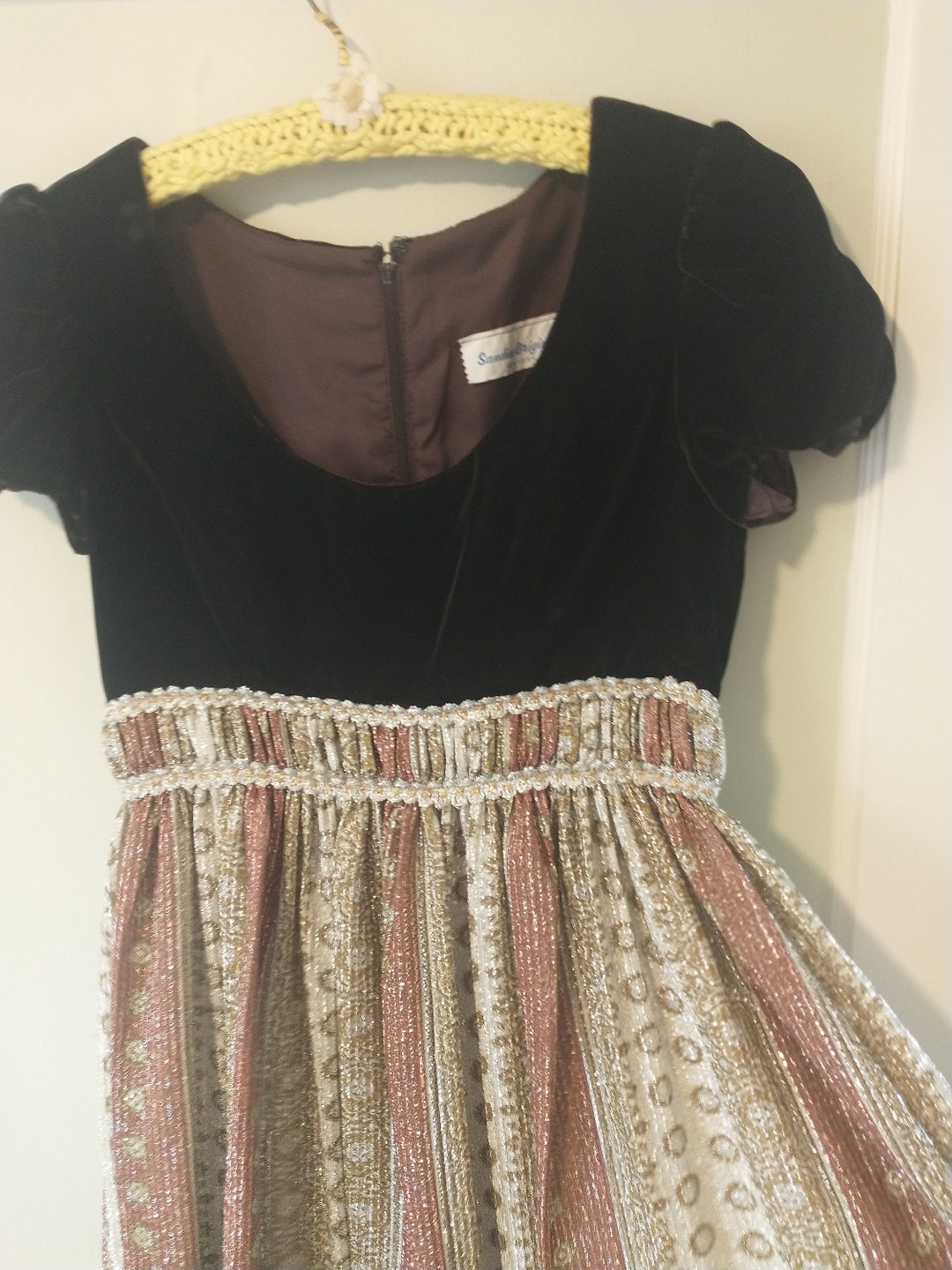 1970s Vintage Sandine Originals Festival, Prom, Princess, Maxi Dress ...