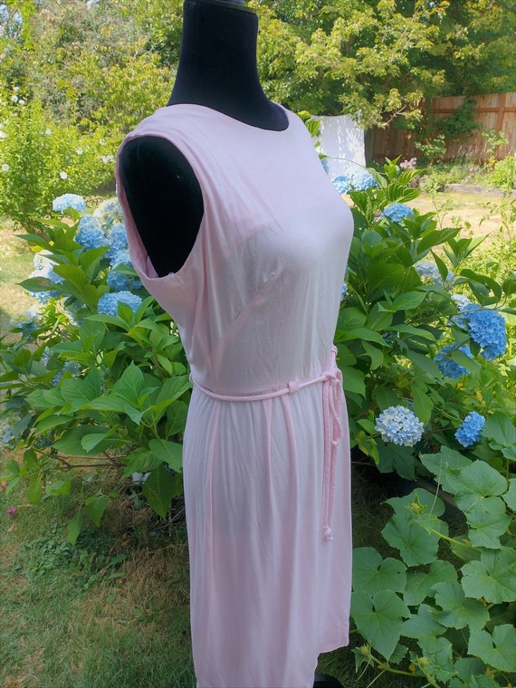 1950s Miss Hope Reed pink linen sheath dress, sleevel… - Gem