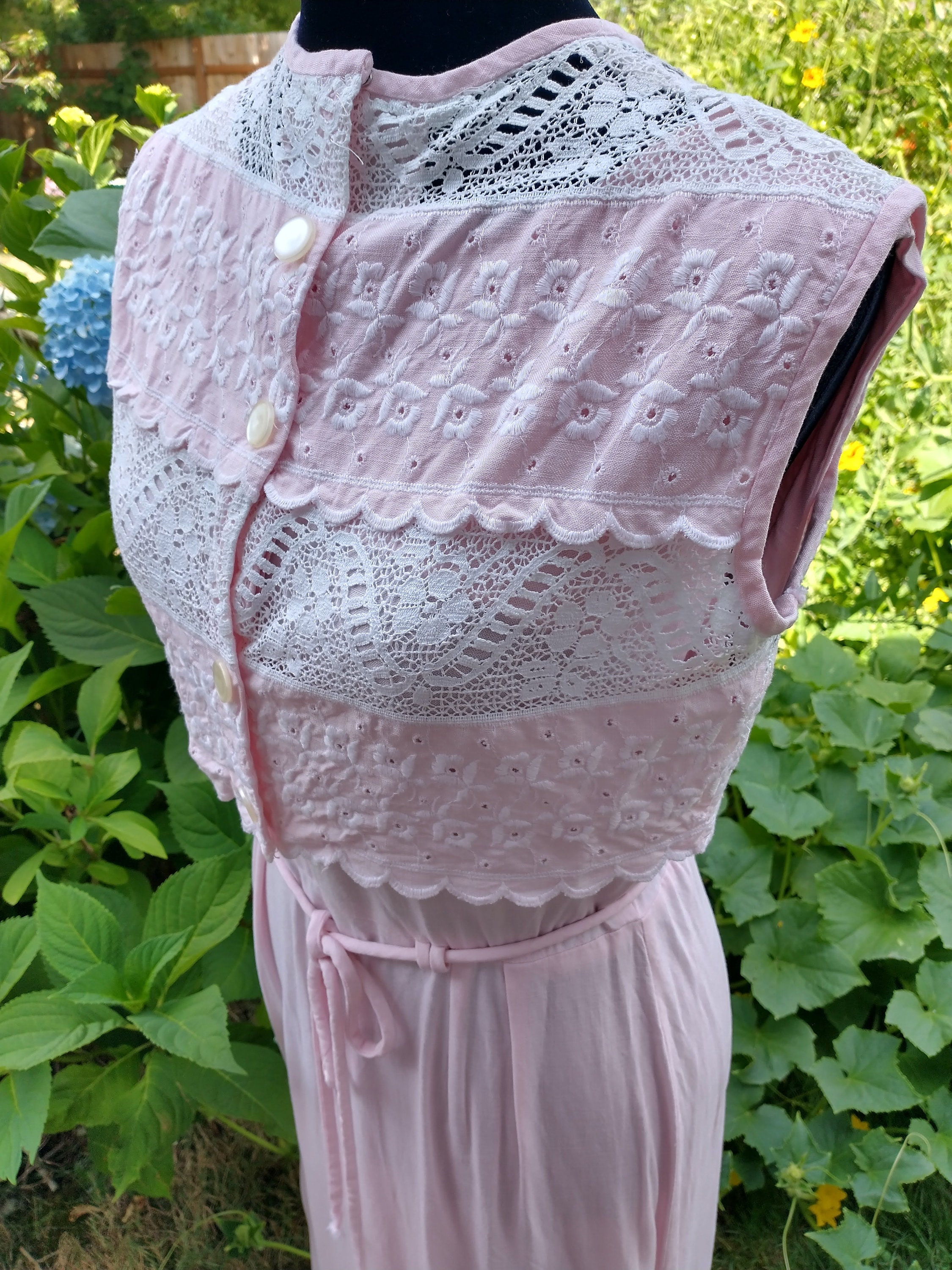 1950s Miss Hope Reed Pink Linen Sheath Dress, Sleeveless, Summer ...
