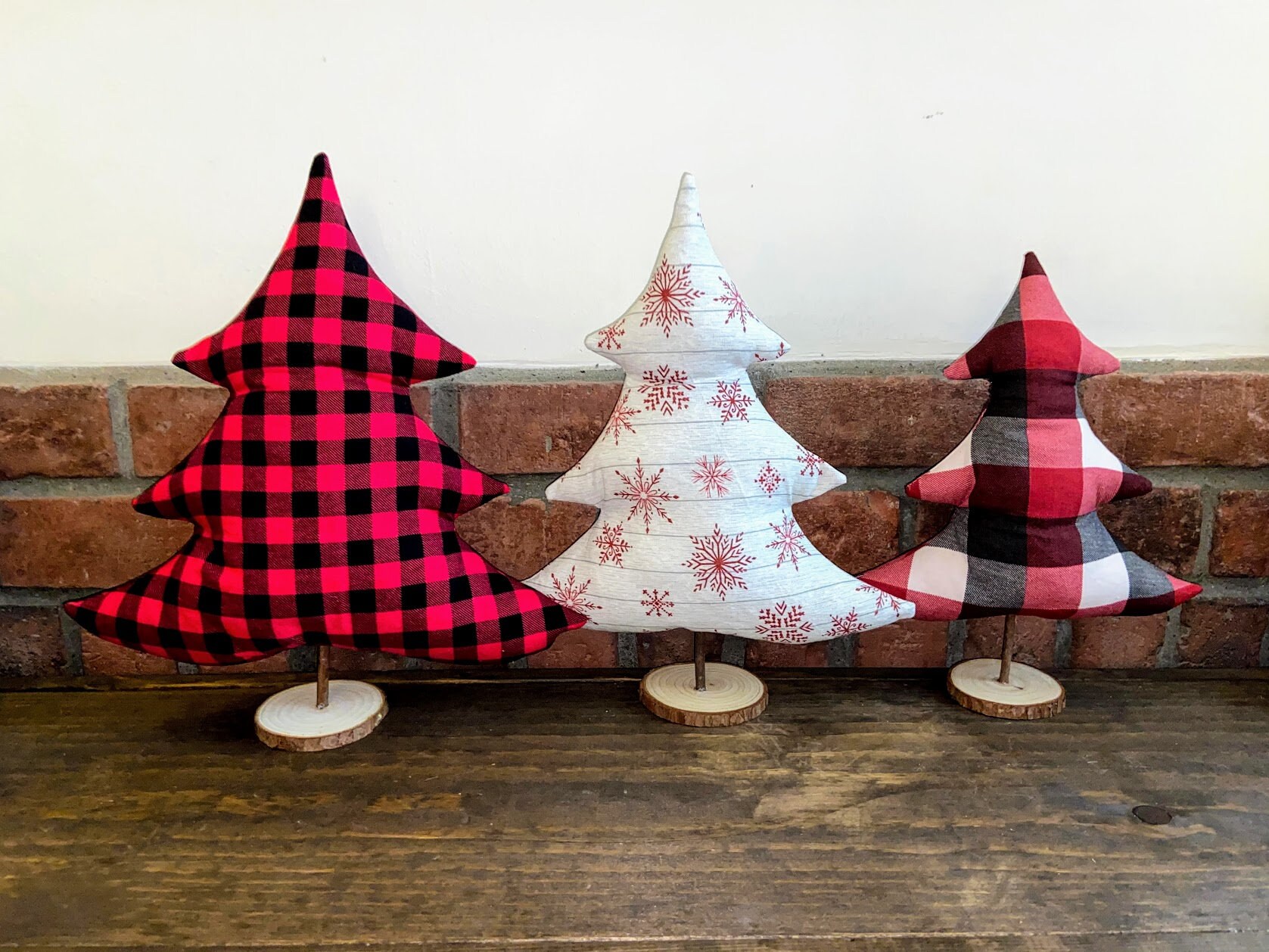 Fabric Christmas Tree | Holiday Farmhouse Decor | Buffalo Check ...