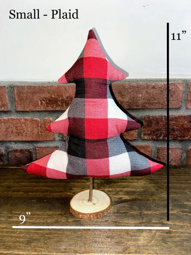 Fabric Christmas Tree | Holiday Farmhouse Decor | Buffalo Check ...