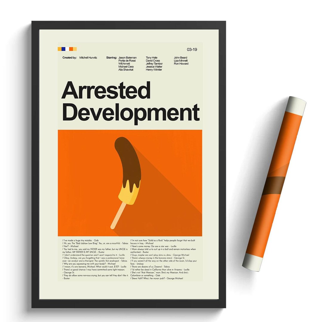 Arrested Development Banana Poster TV Show Mid-century - Etsy
