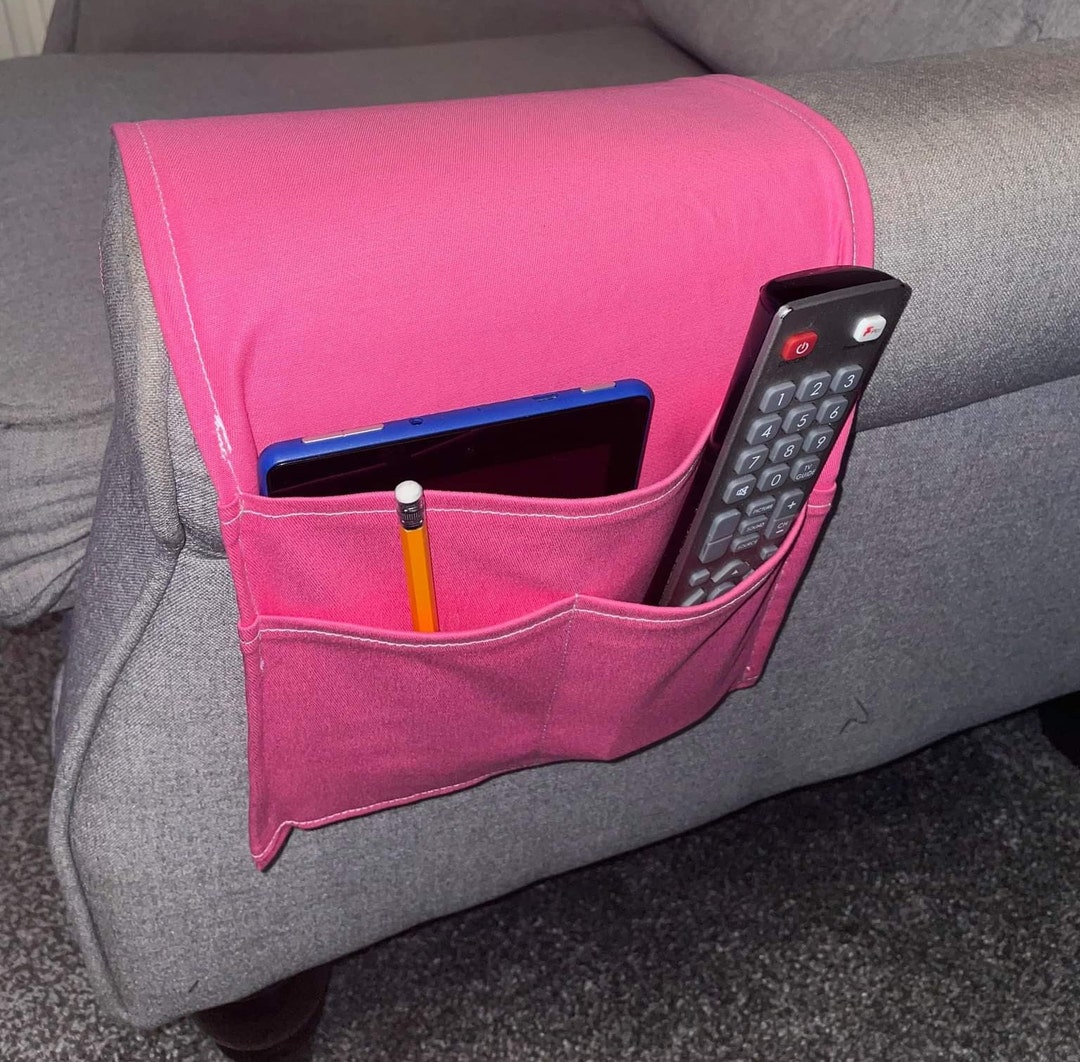 Handmade Arm Chair Caddy Fabric Sofa Caddy Pink Remote - Etsy