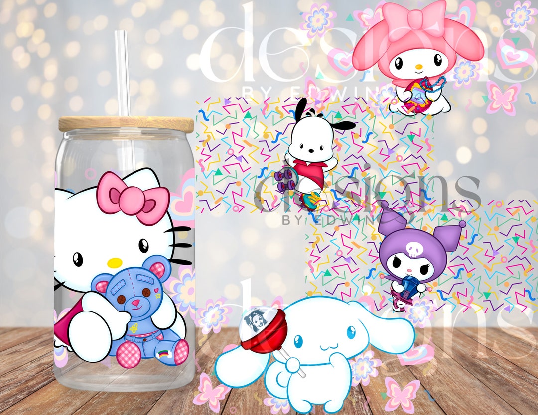 5 Designs Bundle. 16 Oz Libbey Glass Can UVDTF Wrap Bundle Designs ...