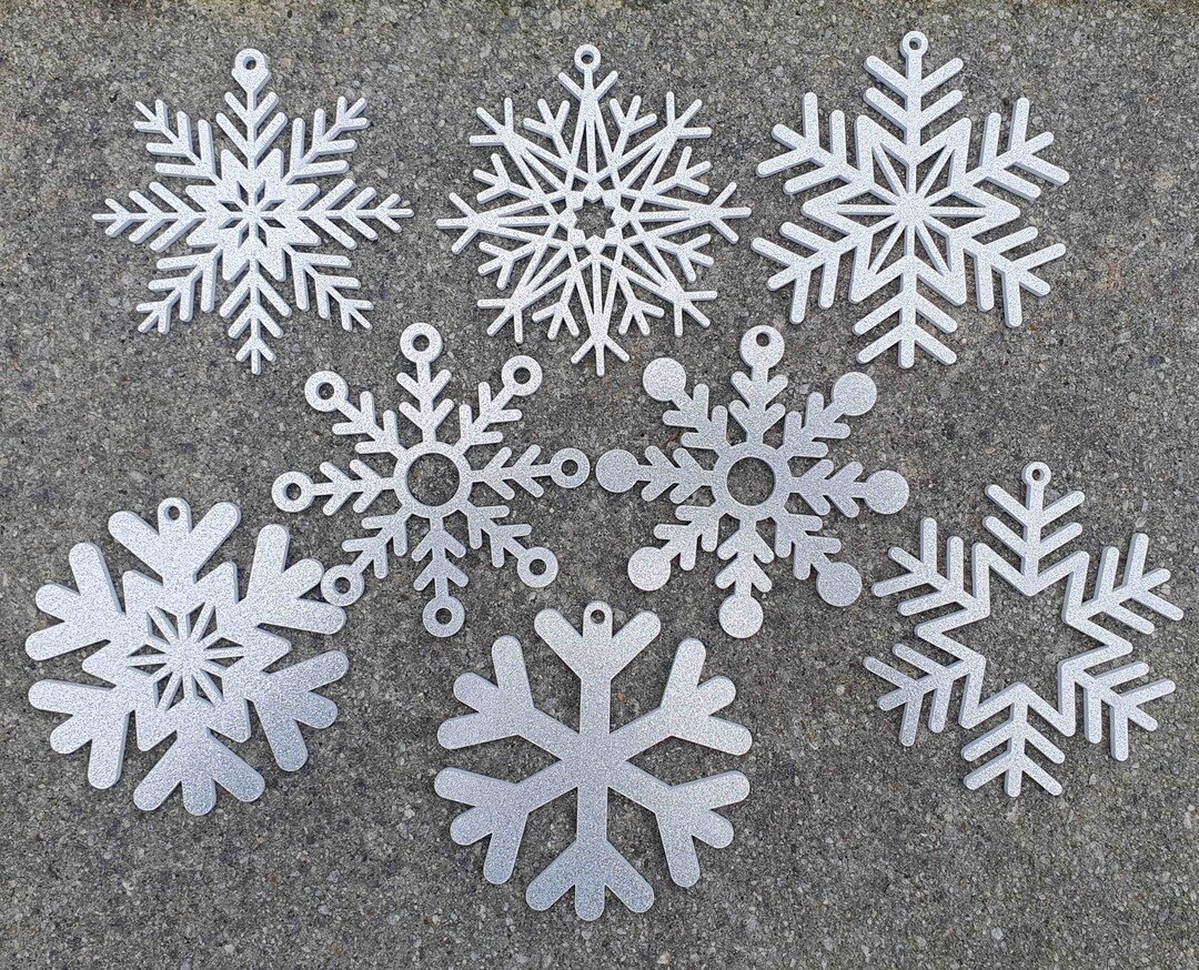 Snowflakes 8 Designs, File for Laser - Etsy