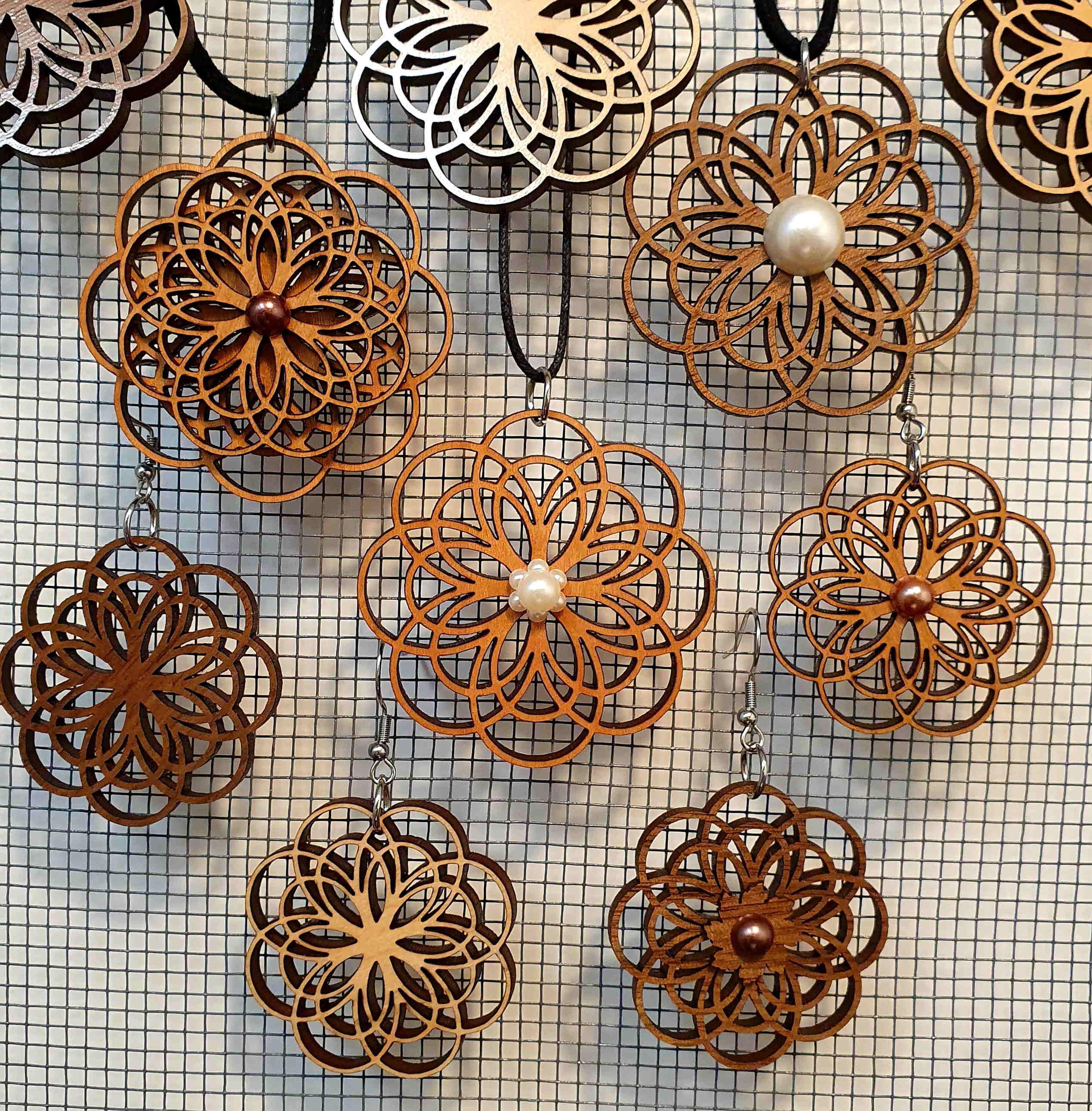 Earrings/pendant Flower File for Laser Cut - Etsy