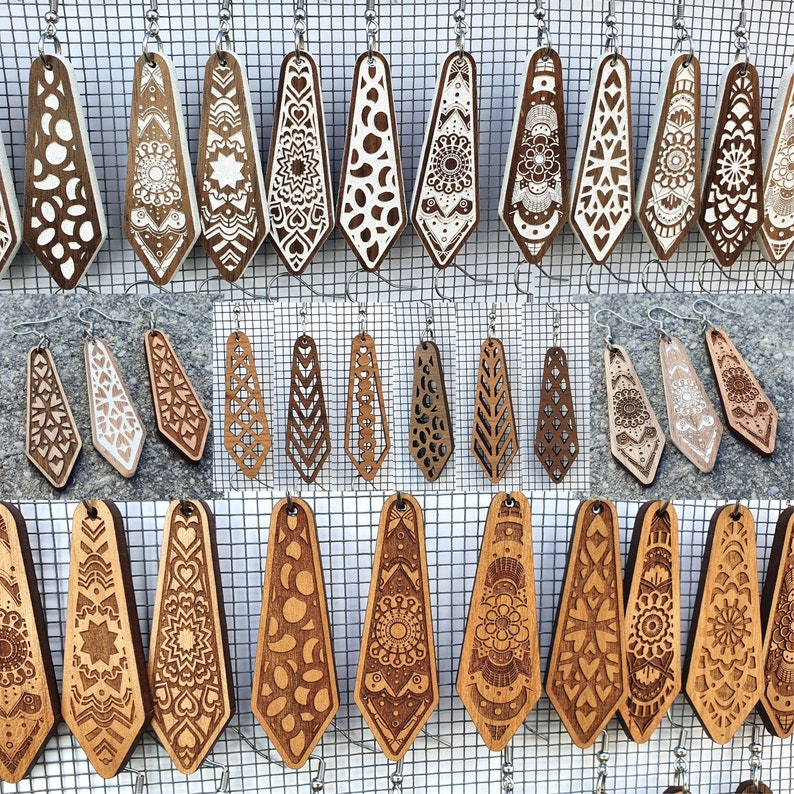 Diamond Shaped Pendants, 22 Designs! File for Laser - Etsy