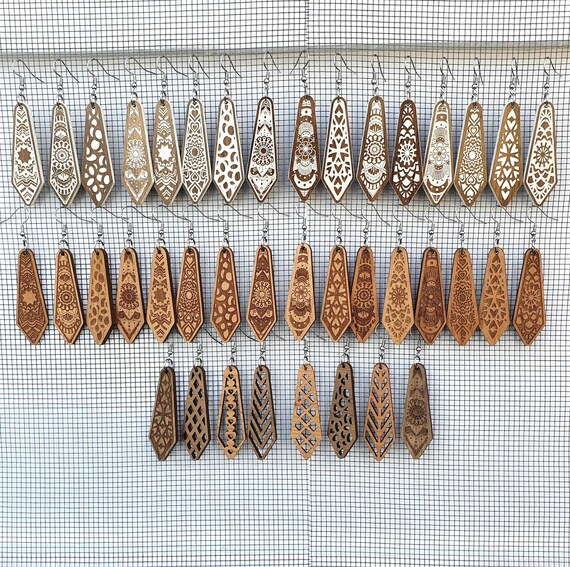 Diamond Shaped Pendants 22 Designs File for Laser - Etsy