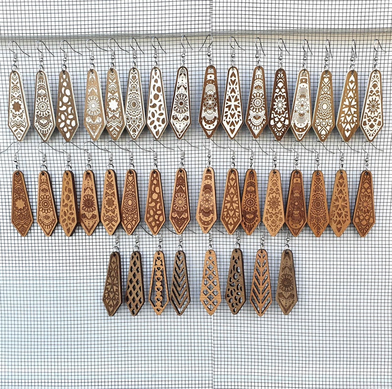 Diamond Shaped Pendants, 22 Designs! File for Laser - Etsy