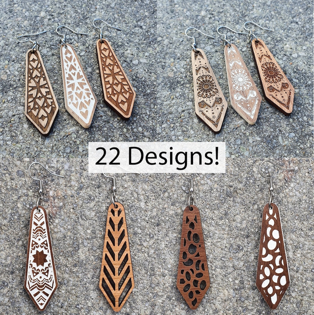 Diamond Shaped Pendants 22 Designs File for Laser - Etsy