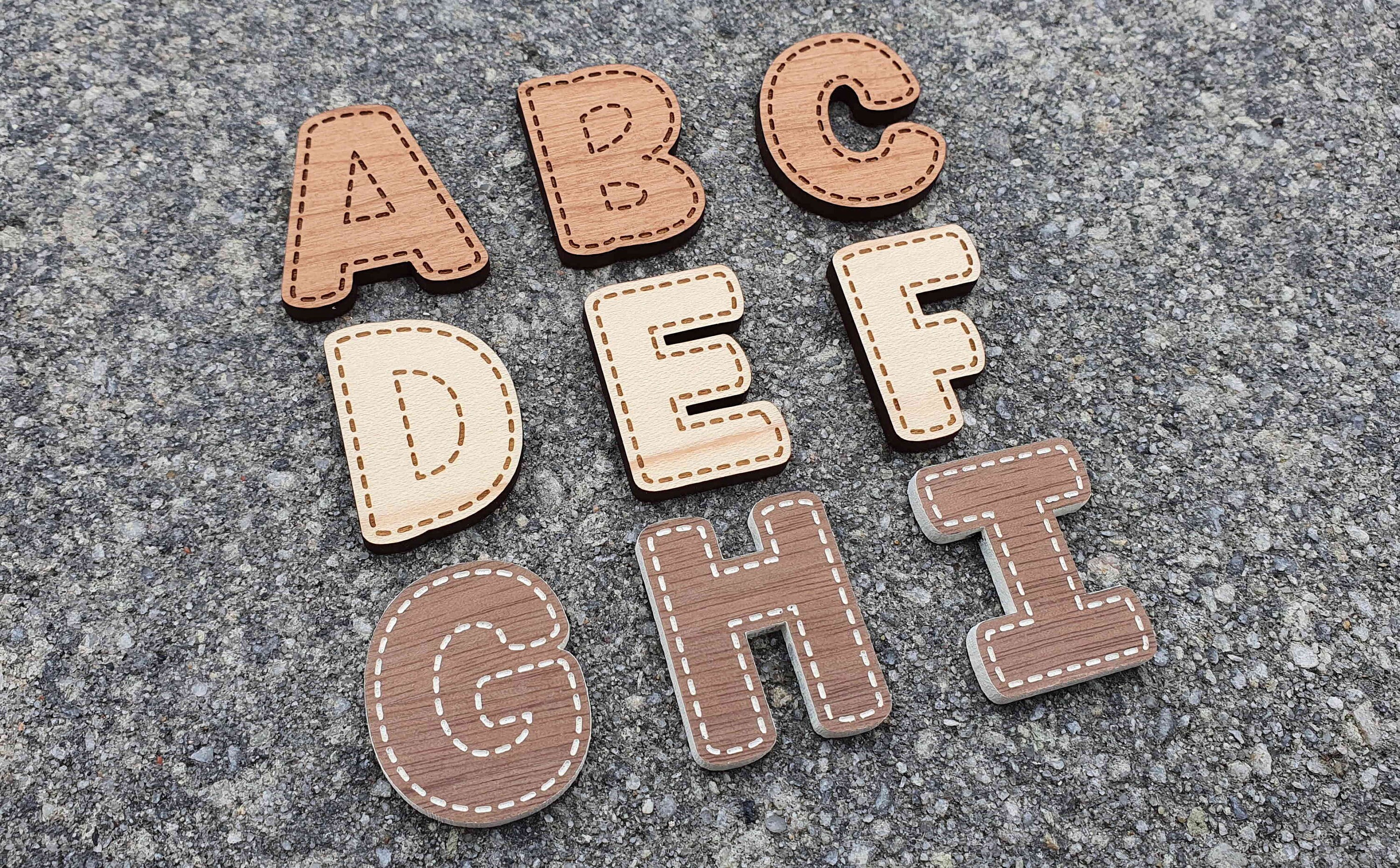 Alphabet 12, stitched Letters, File for Laser Cut. Updated Oct-23 - Etsy