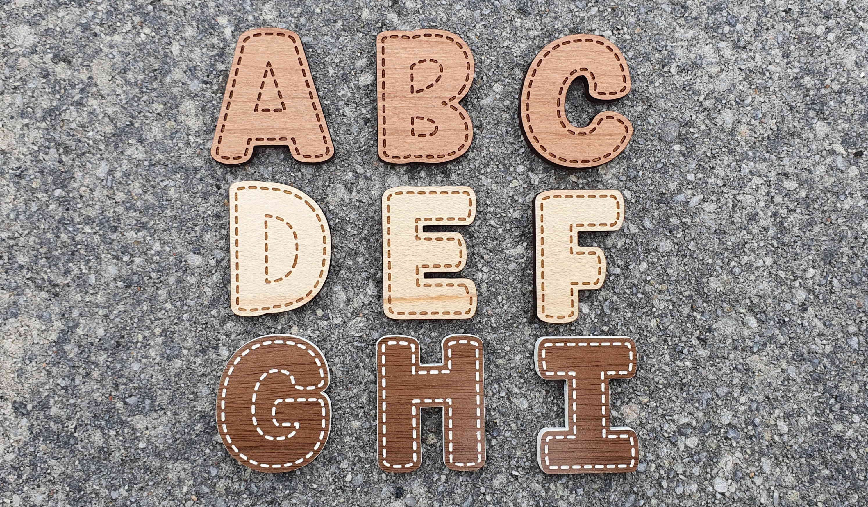 Alphabet 12, stitched Letters, File for Laser Cut. Updated Oct-23 - Etsy
