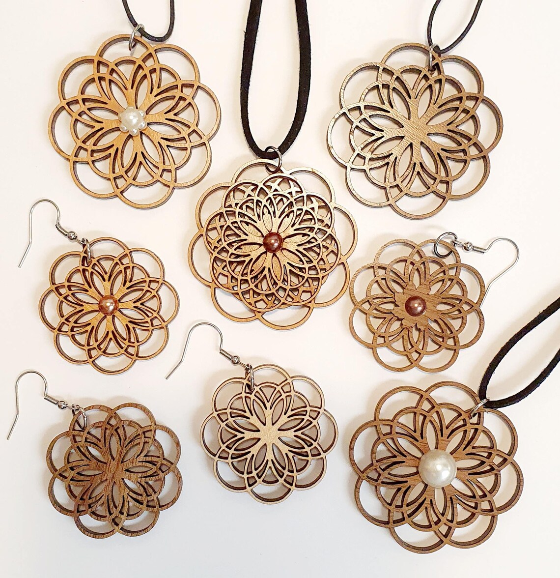 Earrings/pendant Flower File for Laser Cut - Etsy